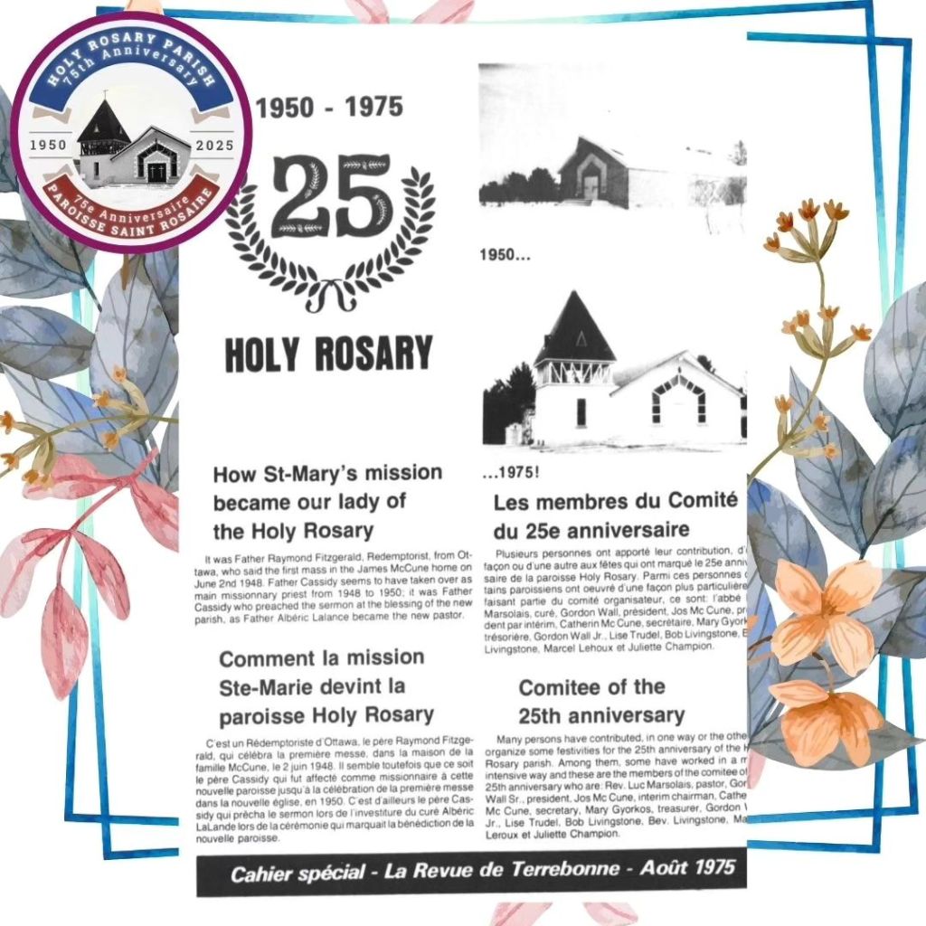 The History of Holy Rosary – part 1 – Our Lady of the Holy Rosary Parish